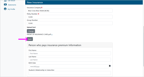 Upload Insurance Card | Campus Health